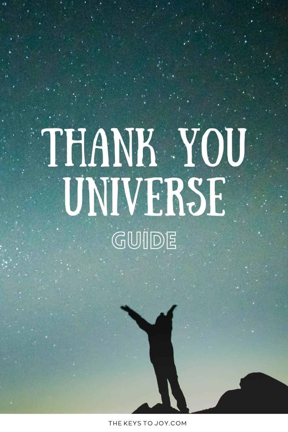 How To Say "Thank You Universe" Tips, Ways & Examples