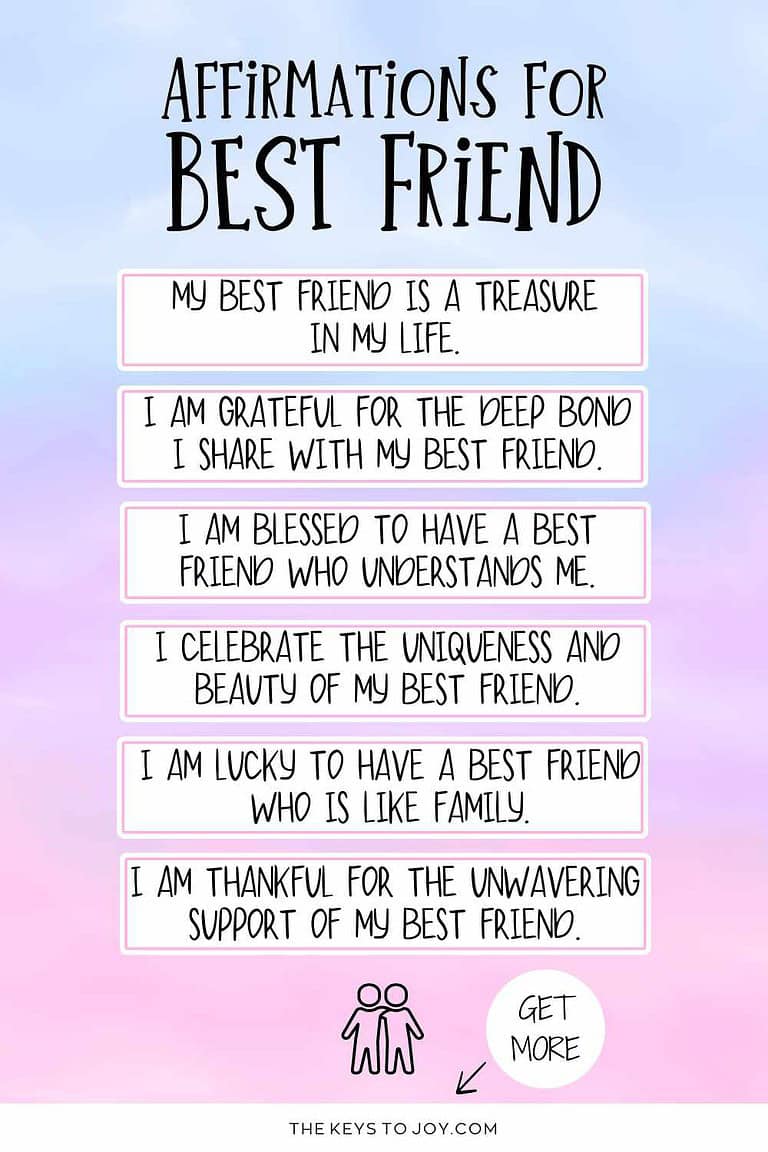 140 Empowering Affirmations for Friend Support & Friendships