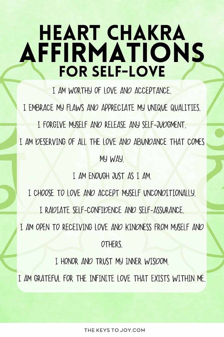 111 Heart Chakra Affirmations For Love, Joy & Compassion