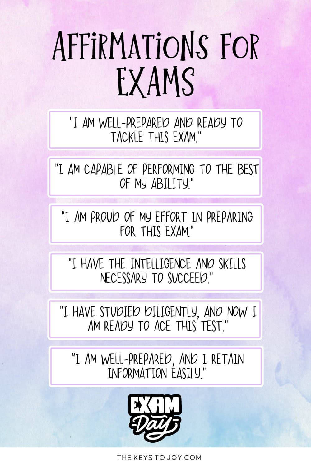 200 Affirmations for Exams to Boost Confidence & Success