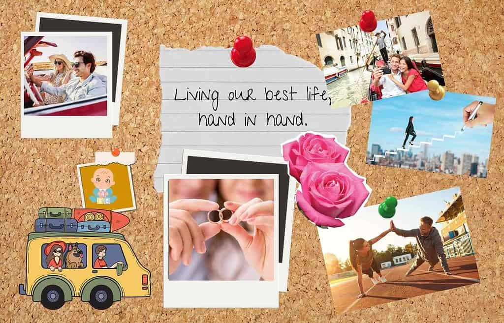 50+ Couples Vision Board Ideas & 'How To' Guide For a Dream Life