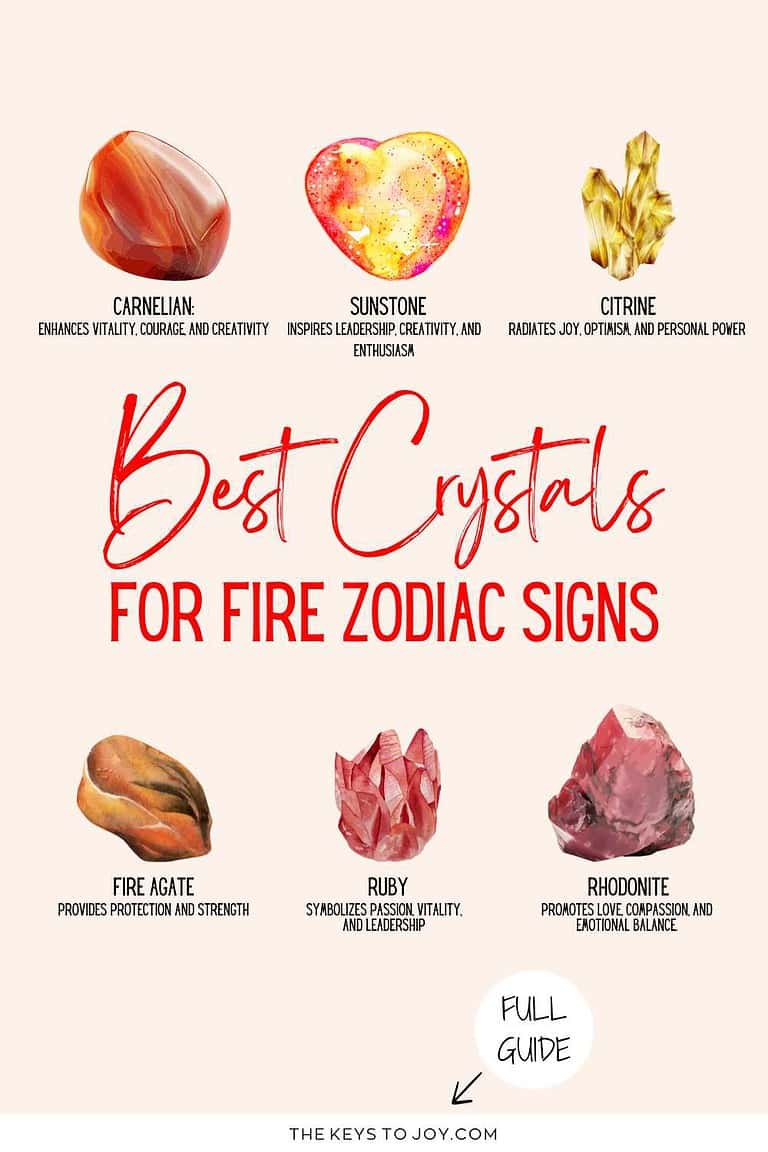 30 Best Crystals for Fire Signs: Healing Collection