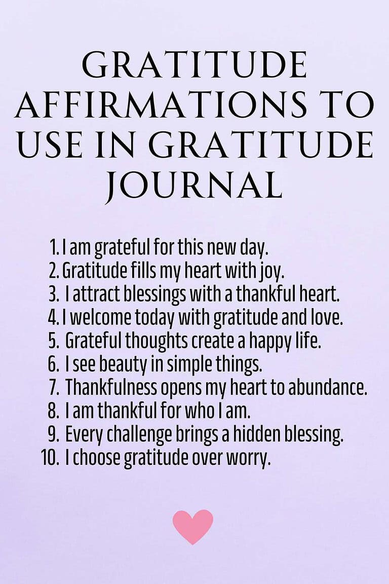 Gratitude Journal Prompts: 30 Day Gratitude Challenge