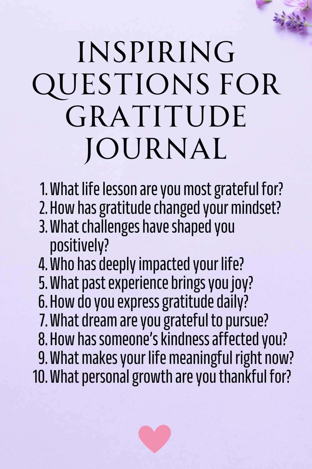 Gratitude Journal Prompts: 30 Day Gratitude Challenge