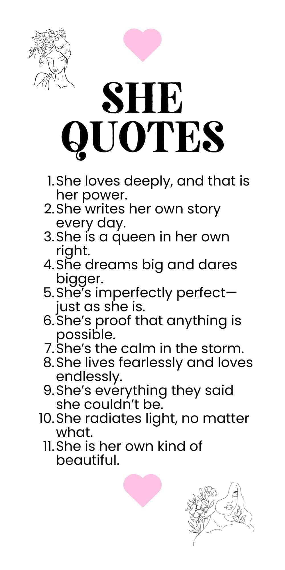 100 Inspiring She Quotes to Empower Every Woman