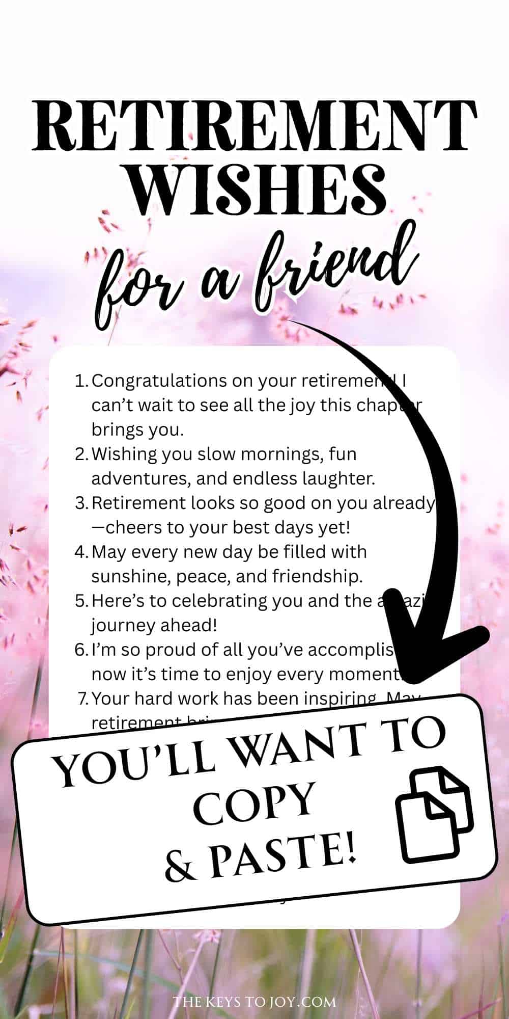 Retirement Wishes for a Friend: 50+ Joyful Ideas
