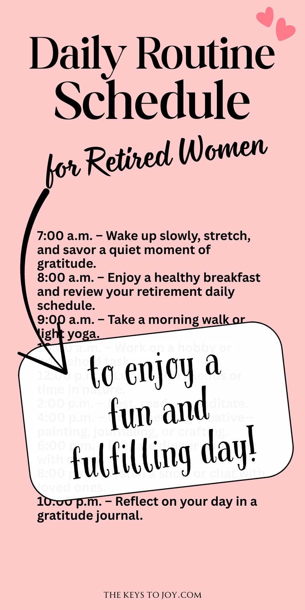 Daily Routine Schedule For Retired Women To Enjoy Life