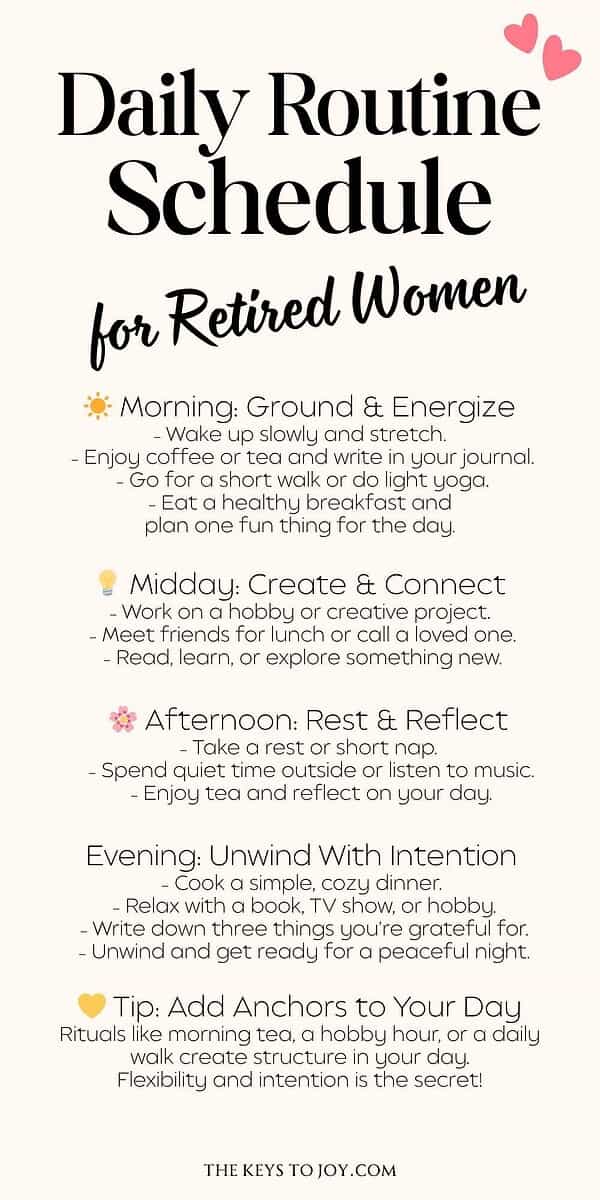 Daily Routine Schedule For Retired Women To Enjoy Life