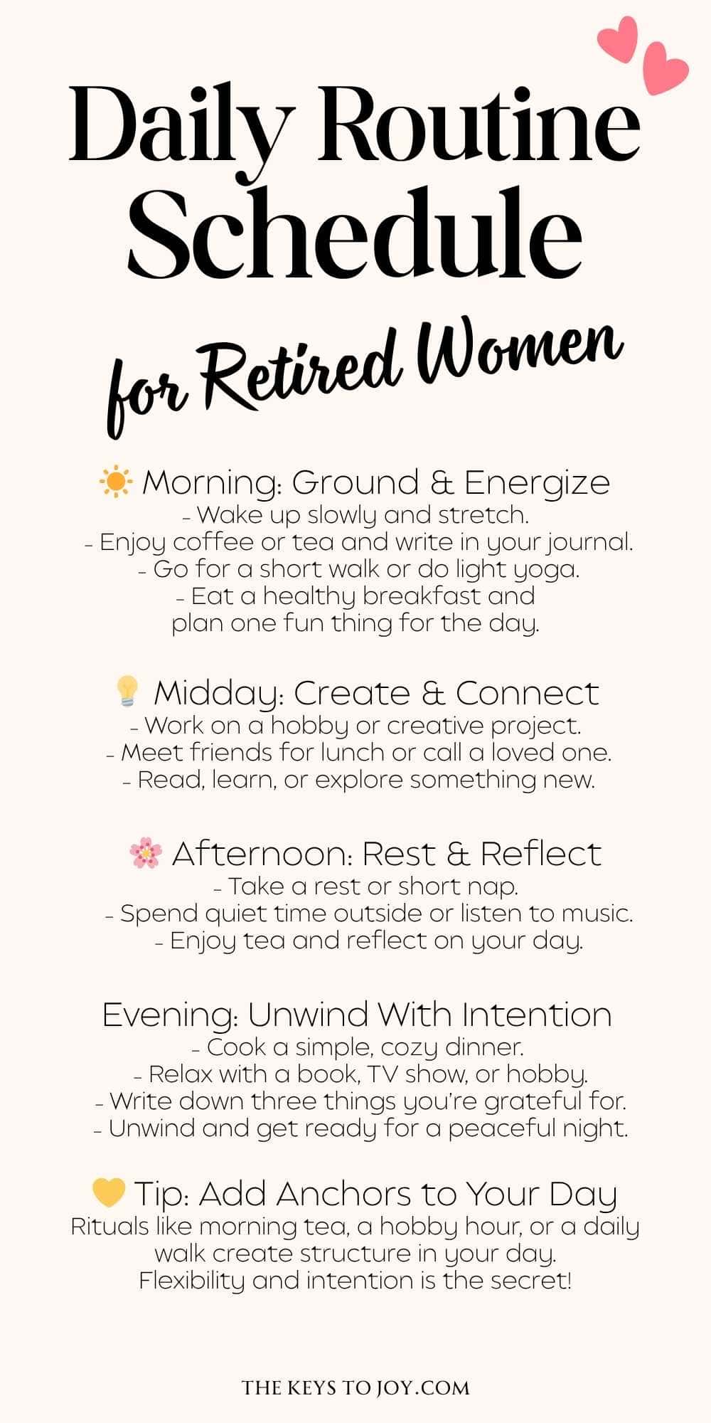 Daily Routine Schedule For Retired Women To Enjoy Life
