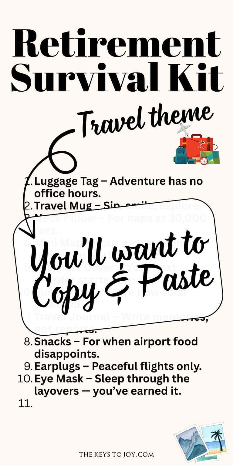 10 Retirement Survival Kit Ideas for Women