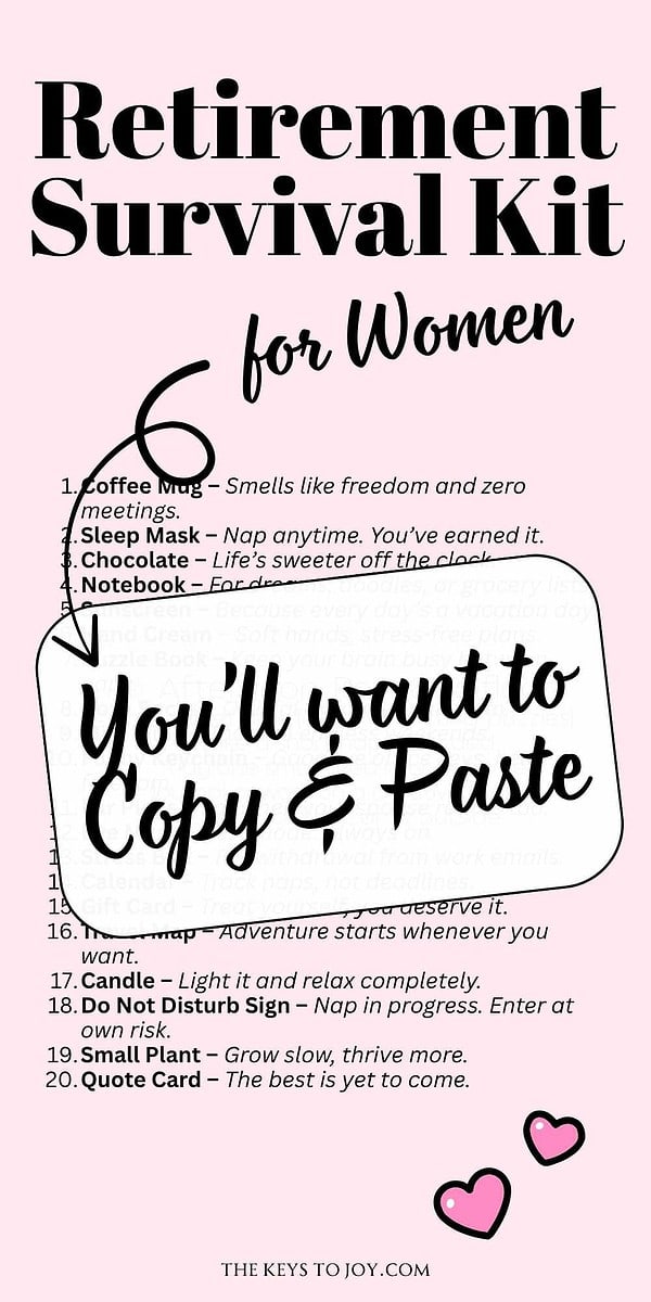 10 Retirement Survival Kit Ideas for Women