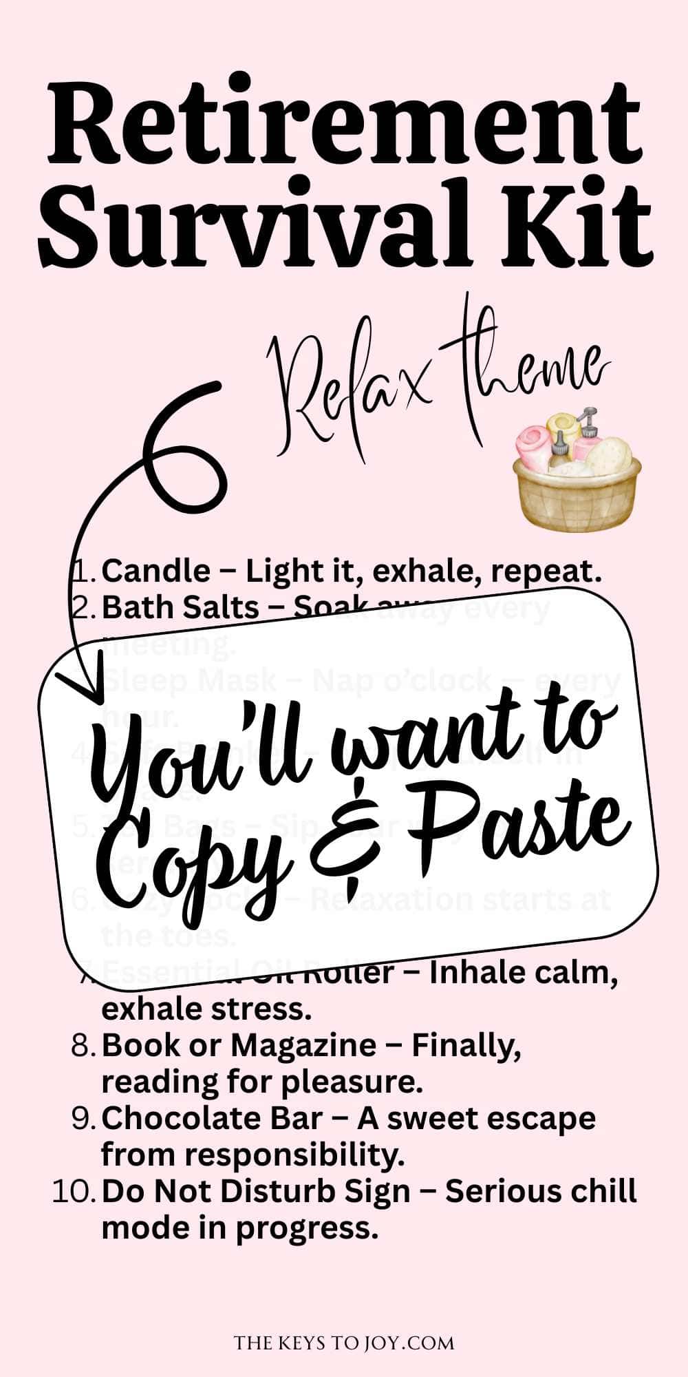 10 Retirement Survival Kit Ideas for Women
