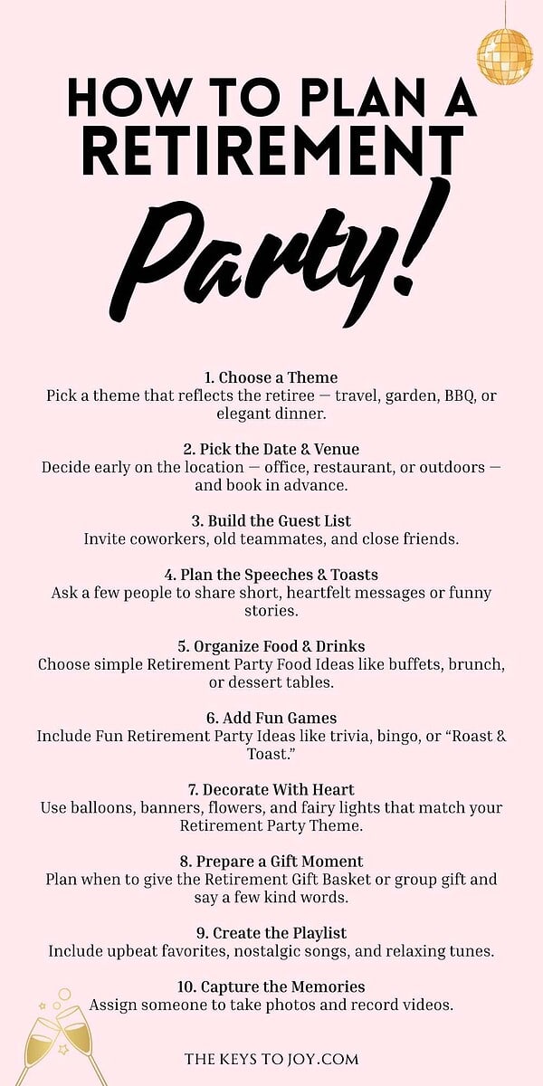 100+ Work Retirement Party Ideas That Wow Everyone 🎈