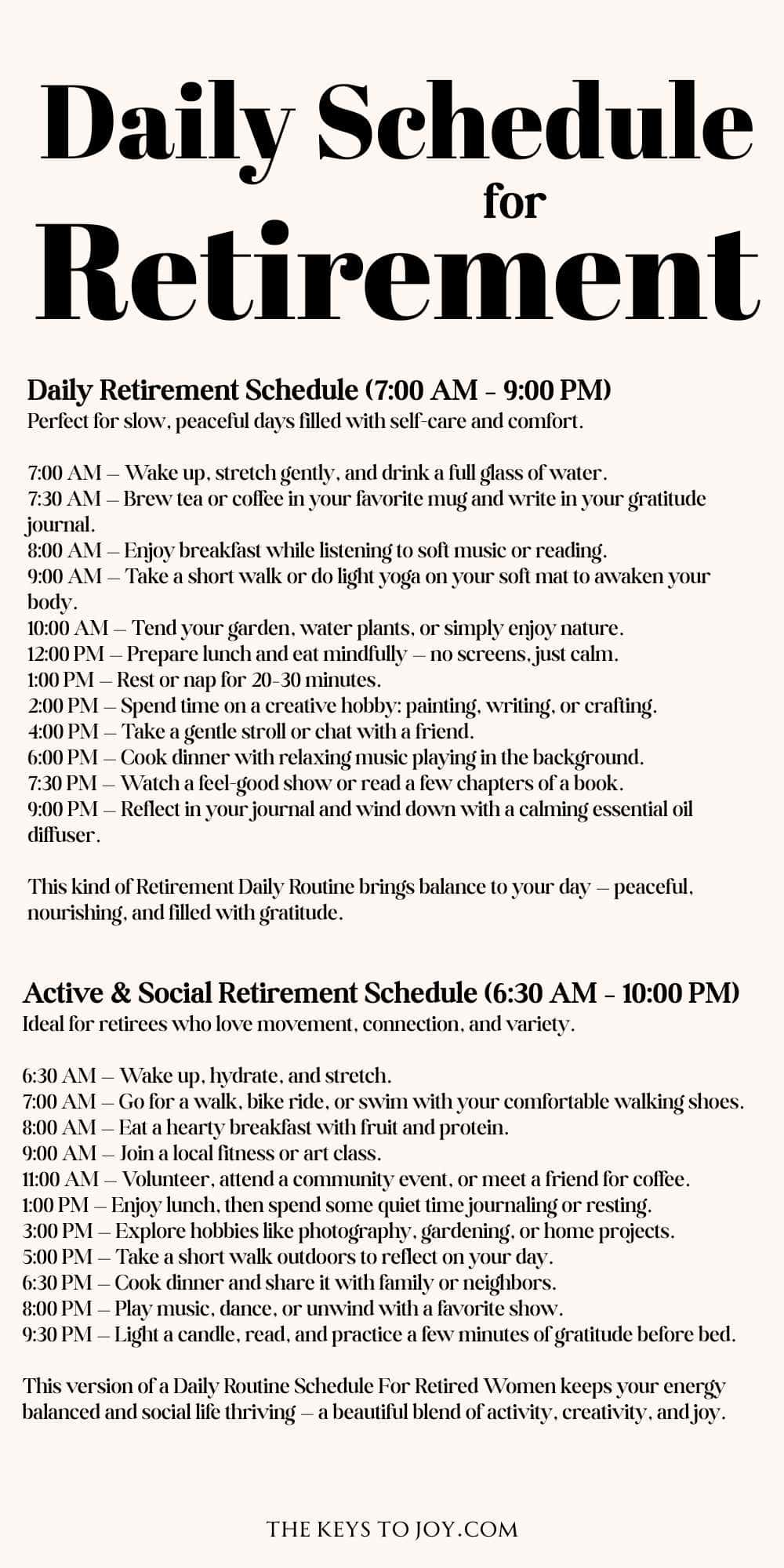 Daily Schedule for Retirement: Tips Every Retiree Needs 💛