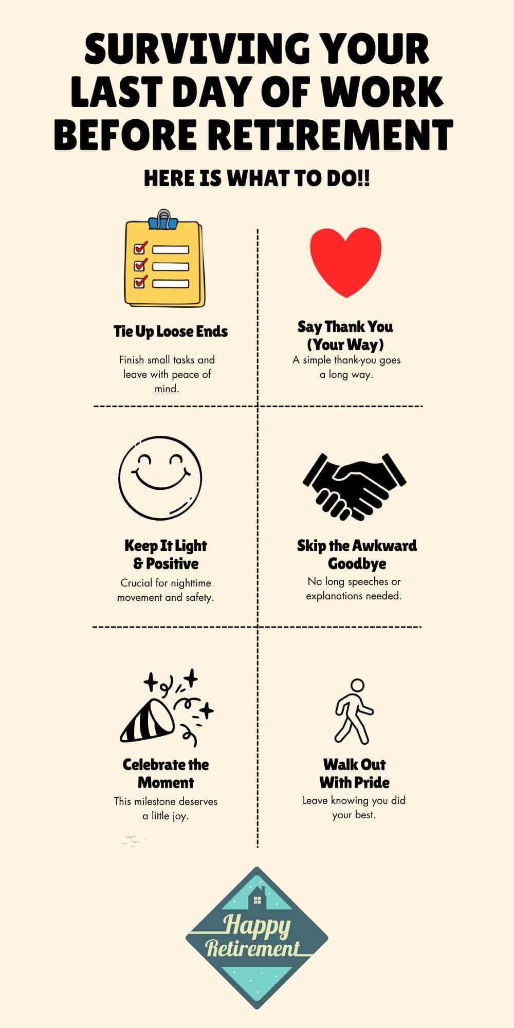 Last Day of Work Before Retirement: What to Say & Do